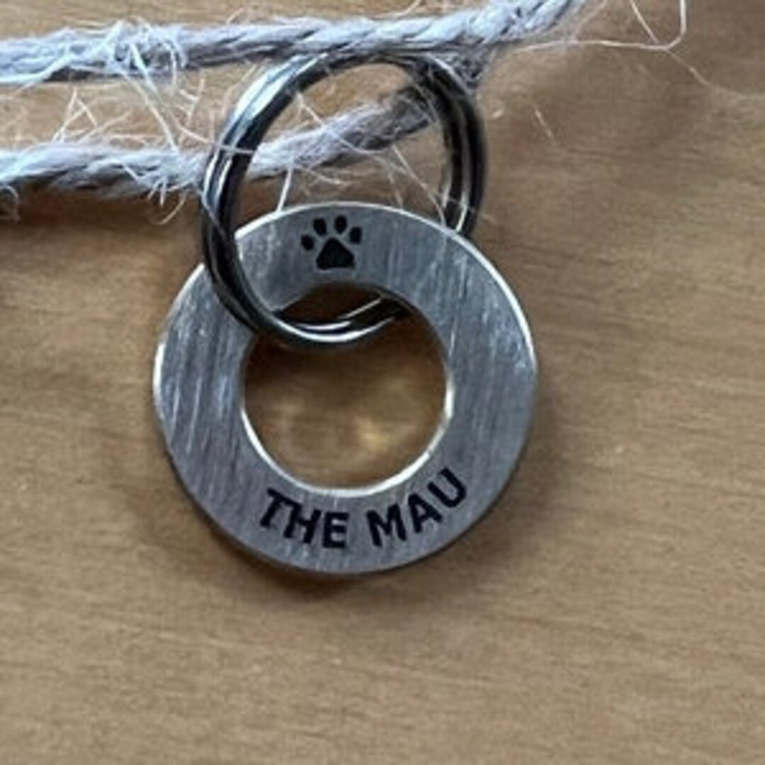 Round Solid Brass and Stainless Steel, Deep Engraved, Custom Pet ID Tag ...