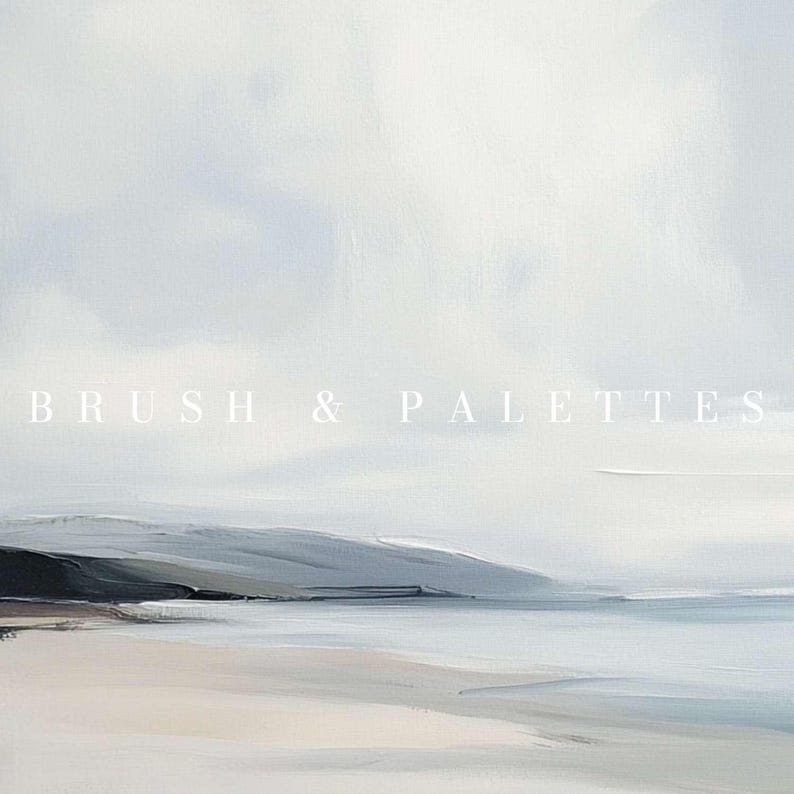 Neutral Coastal Wall Art Beach Landscape Painting Seascape Minimalist ...