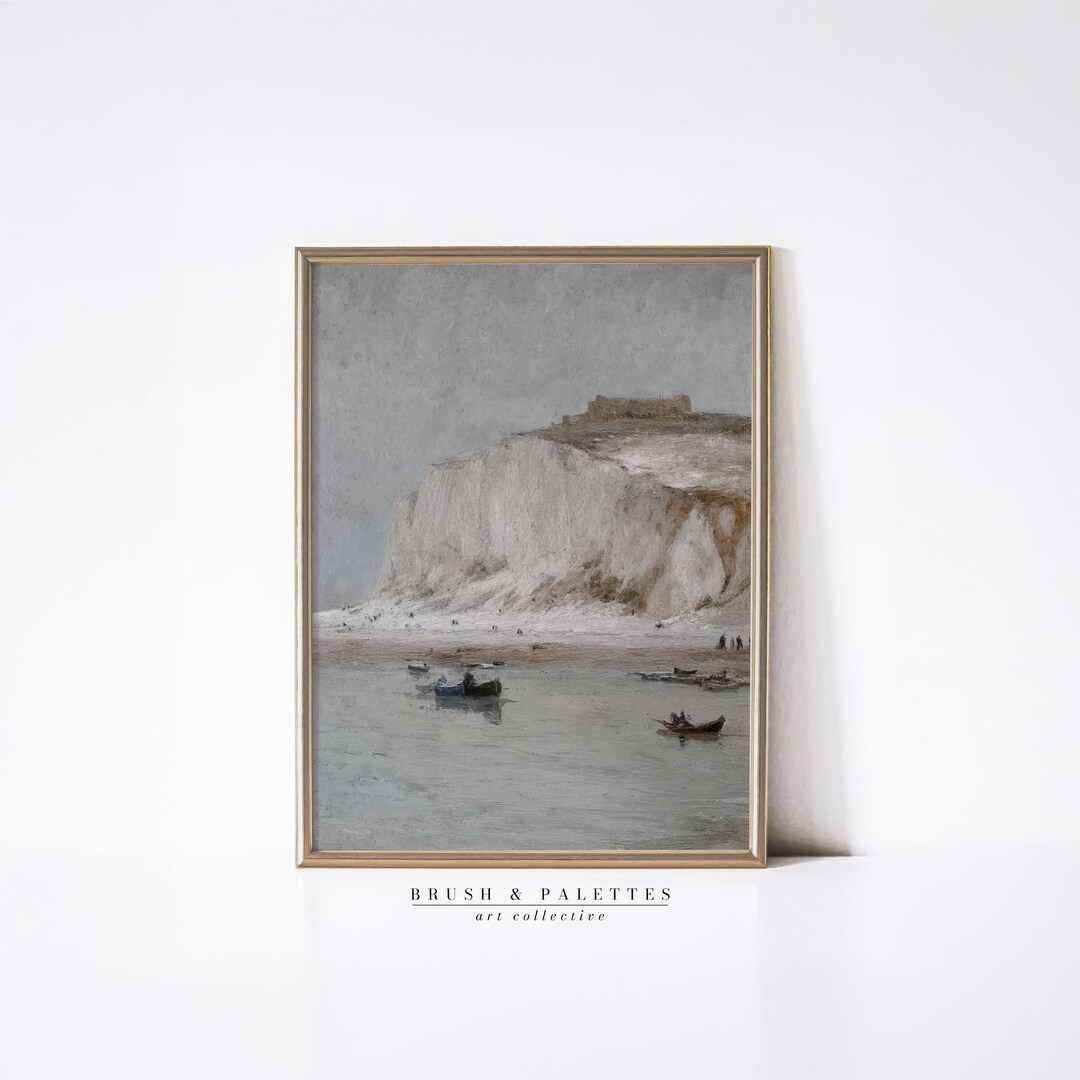 White Cliffs of Dover Painting | PRINTABLE Coastal Impressionist Wall ...