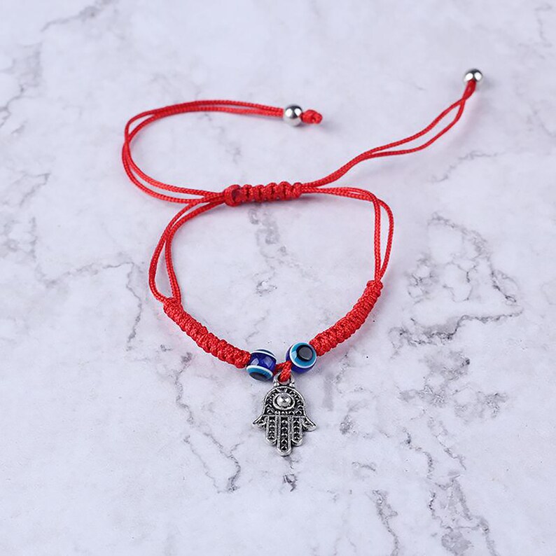 Handwoven Evil Eye Bracelet Red String Hamsa Bracelet Protection Hand ...