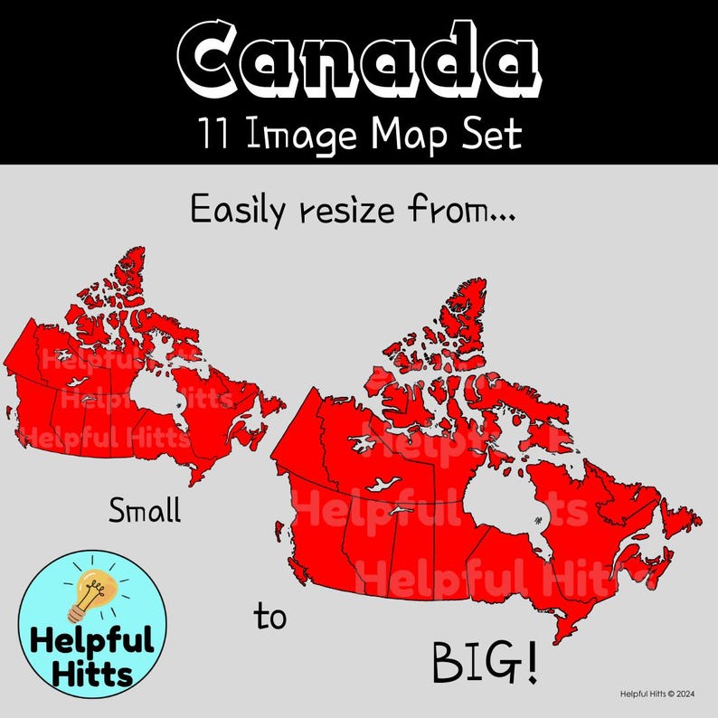 Canada Map Set Clipart- Clip Art for Teachers, Geography, Social ...