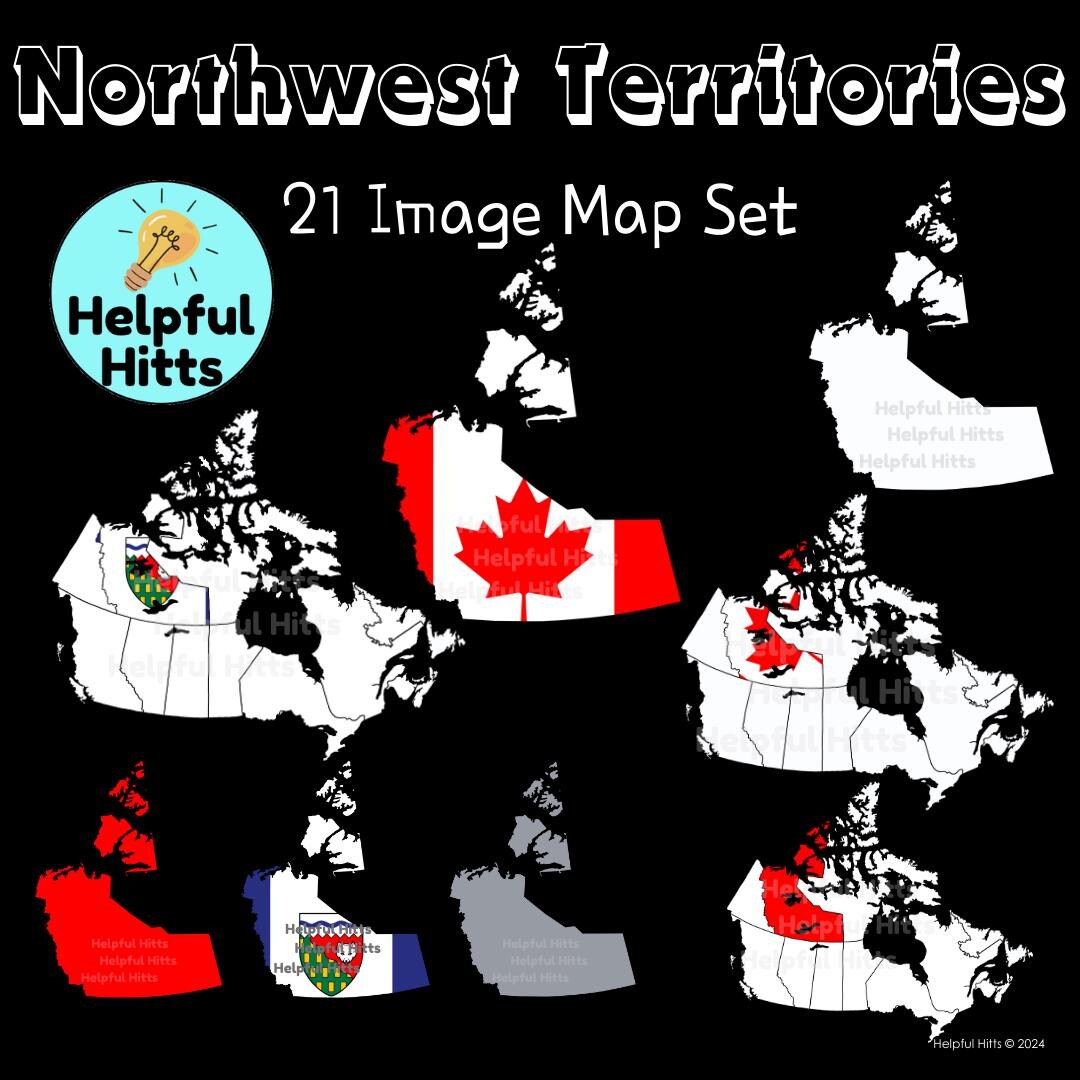Northwest Territories Map Set Clip Art (21 PNG Images) - Etsy