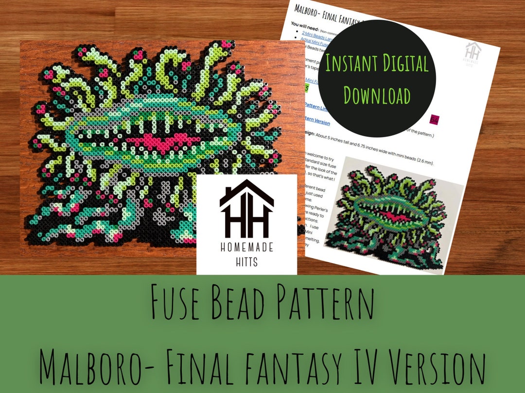 Final Fantasy IV Malboro Fuse Bead or Cross Stitch Digital PDF Pattern ...