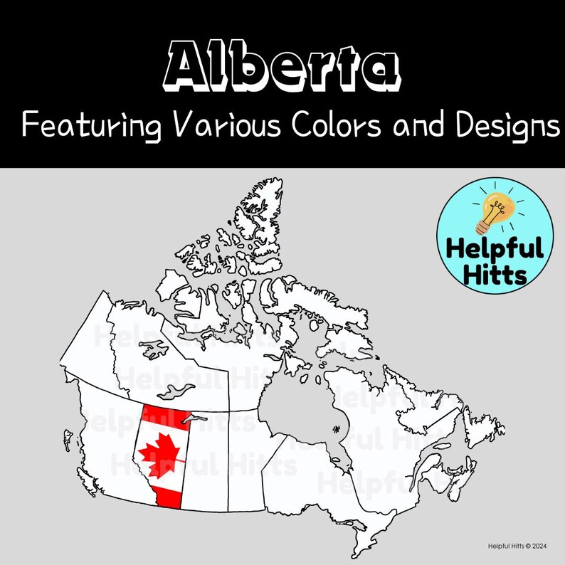 Alberta Map Set Clip Art (21 PNG Images) - Etsy
