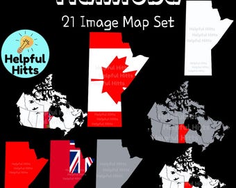 Canada Map Clipart Set: Provinces & Territories (11 PNG Images) - Etsy