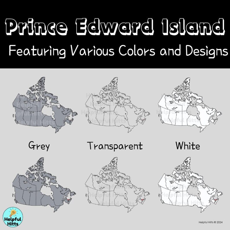 Prince Edward Island Map Set Clip Art (21 PNG Images) - Etsy