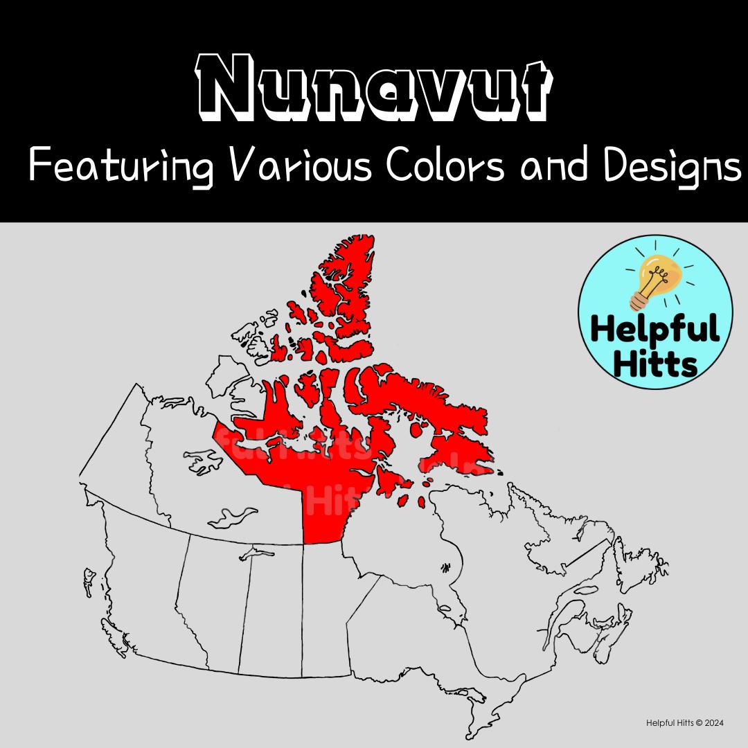 Nunavut Map Set Clip Art (21 PNG Images) - Etsy