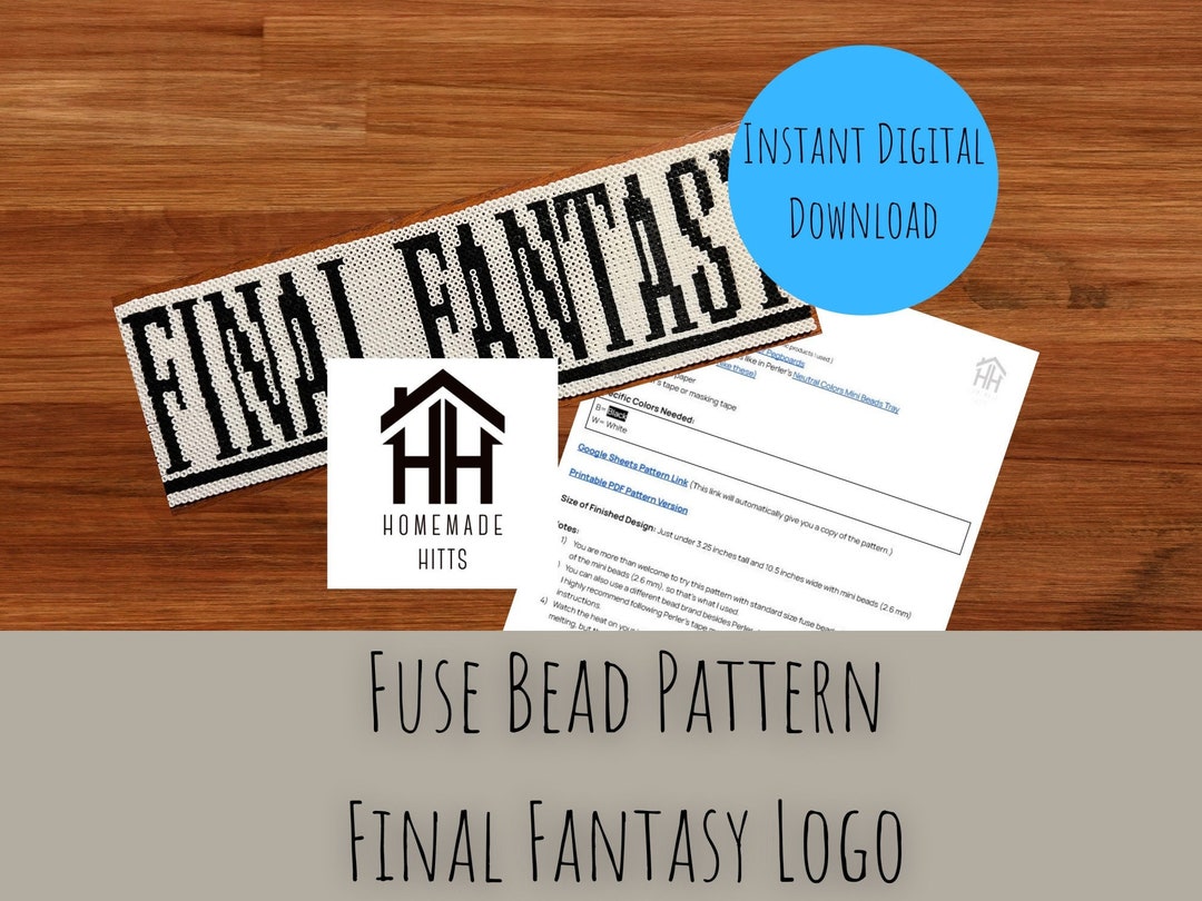 Final Fantasy DIGITAL Fuse Bead Pattern - Perler Beads- Artkal Beads ...