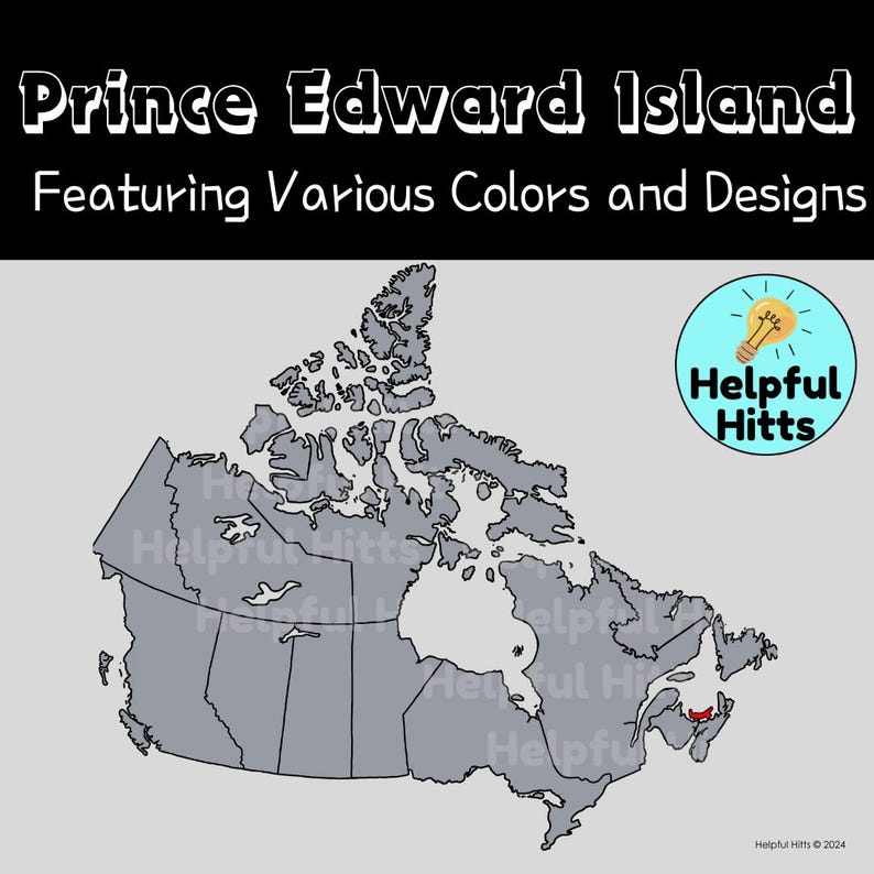 Prince Edward Island Map Set Clip Art (21 PNG Images) - Etsy