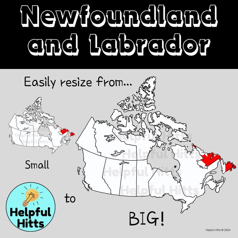 Newfoundland and Labrador Map Set: Clip Art for Teachers (21 PNG Images ...