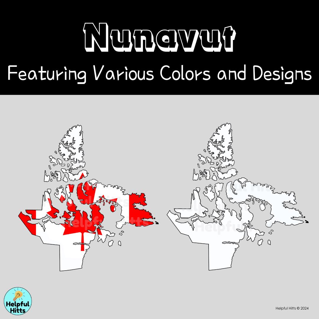 Nunavut Map Set Clip Art (21 PNG Images) - Etsy