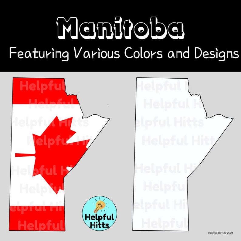 Manitoba Map Set Clip Art (21 PNG Images) - Etsy