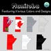 Manitoba Map Set Clip Art (21 PNG Images) - Etsy