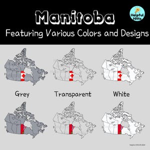 Manitoba Map Set Clip Art (21 PNG Images) - Etsy