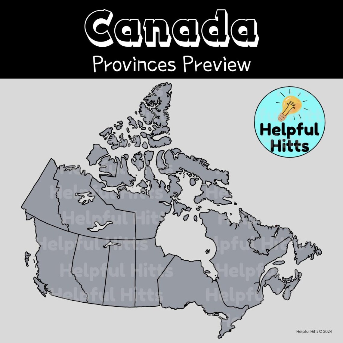 Canada Map Clipart Set: Provinces & Territories (11 PNG Images) - Etsy
