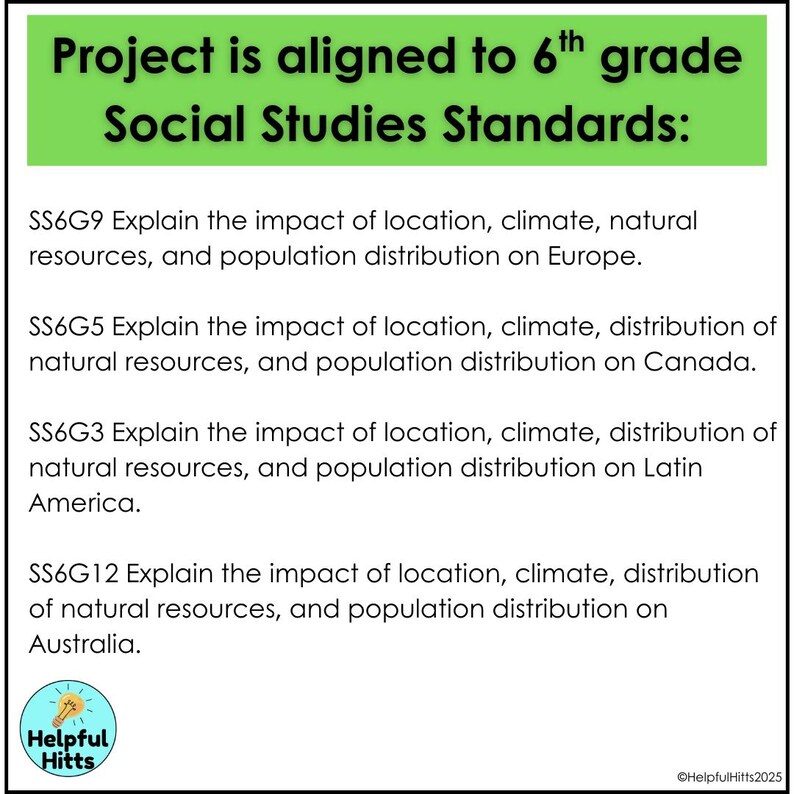 Santa's New Home- Christmas Social Studies Geography Project- 6th & 7th ...