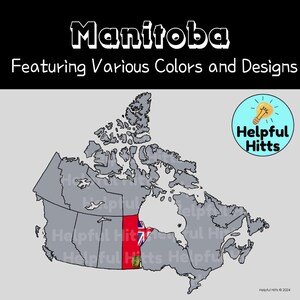 Manitoba Map Set Clip Art (21 PNG Images) - Etsy