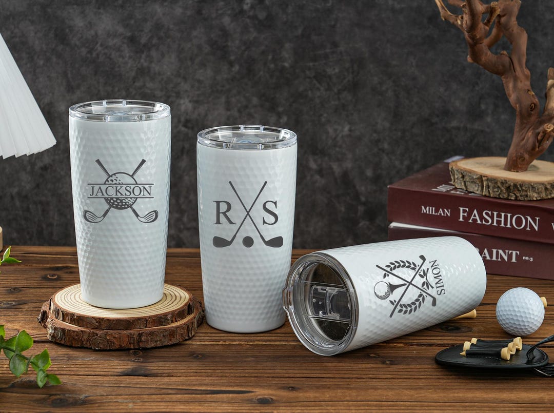 Personalized Golf Ball Tumbler,20oz Insulated Dimpled Golf Tumbler ...