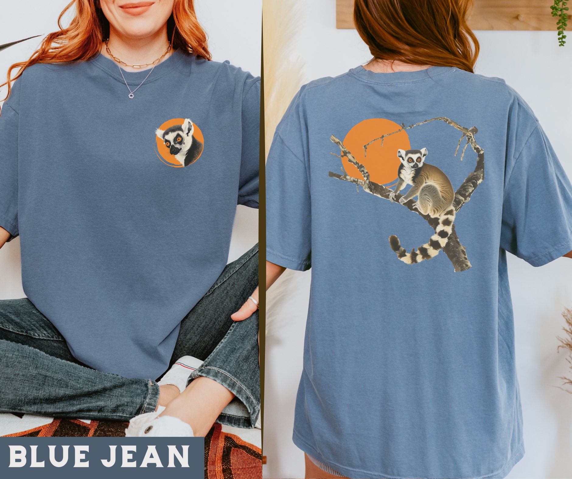 Lemur Shirt, Vintage Lemur Graphic T-shirt, Kids Ring Tail Lemur Tee ...