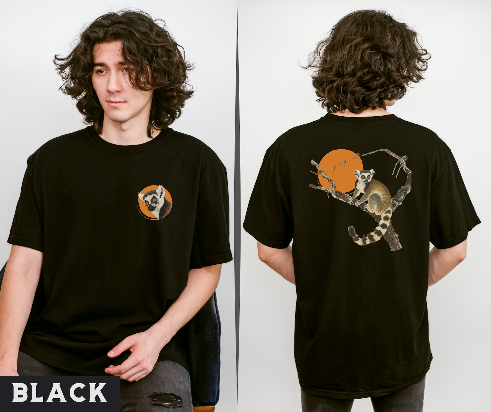 Lemur Shirt, Vintage Lemur Graphic T-shirt, Kids Ring Tail Lemur Tee ...