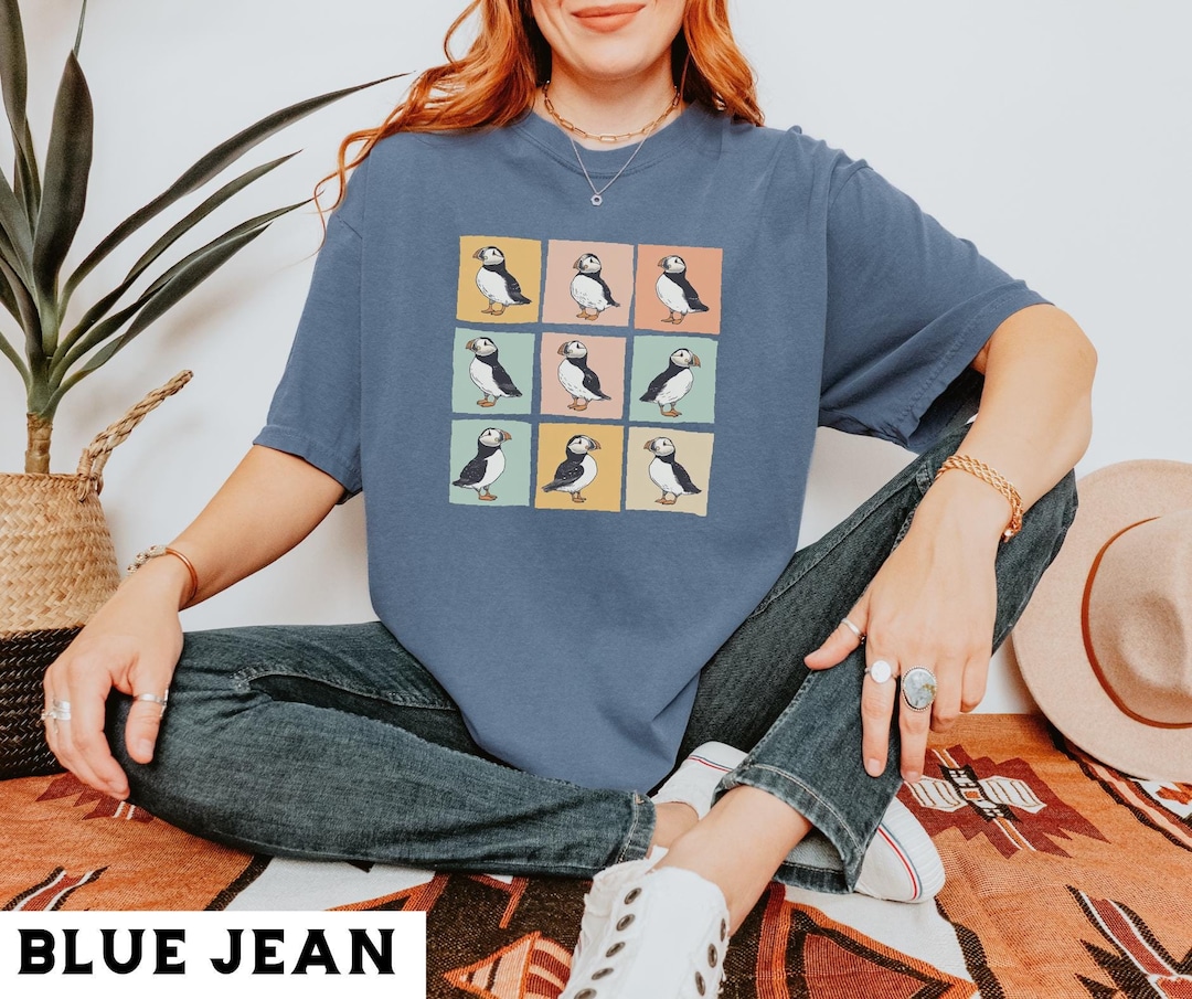 Retro Puffin Shirt, Vintage Puffin Graphic Tee, Kid's Puffin T-shirt ...