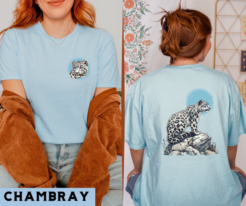 Snow Leopard Shirt, Snow Leopard Graphic T-shirt, Nature-inspired ...