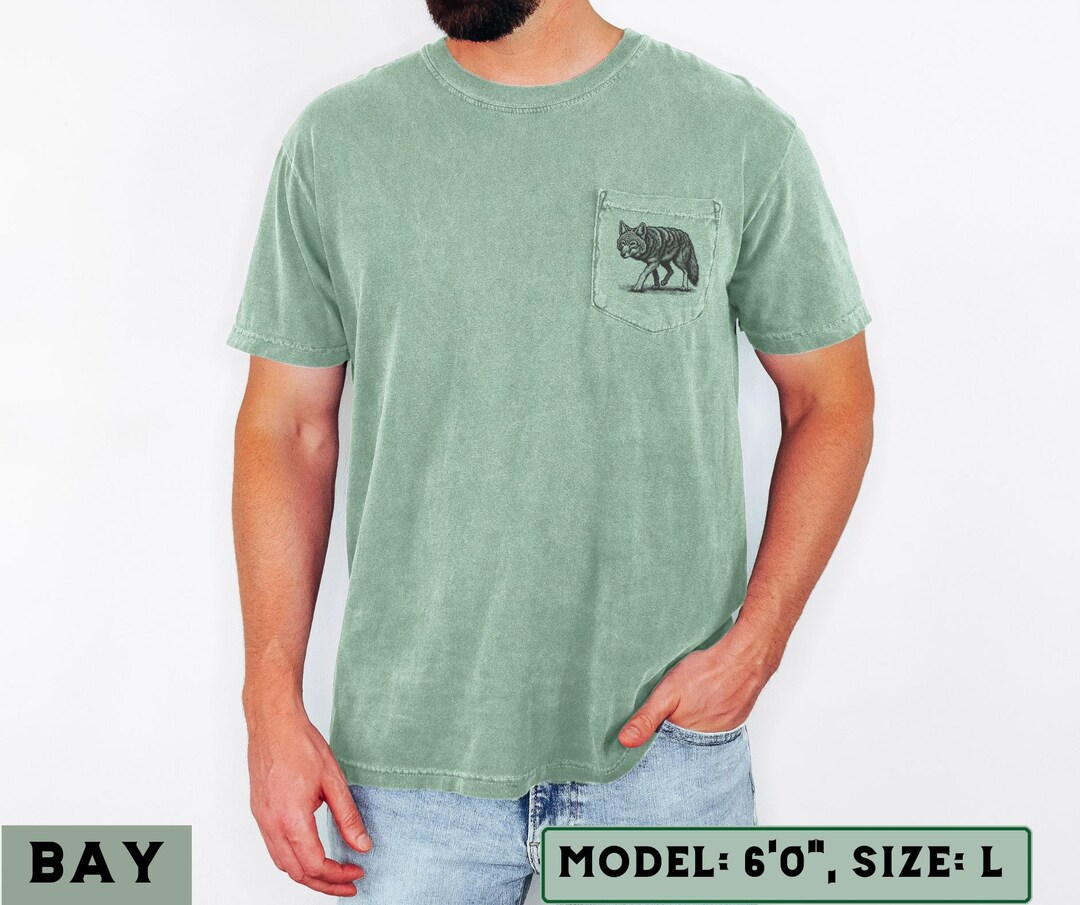 Coyote Shirt Coyote Pocket Tee Cool Coyote Graphic Tshirt Vintage ...