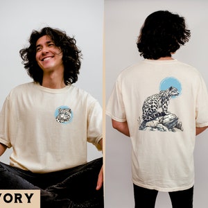 Snow Leopard Shirt, Snow Leopard Graphic T-shirt, Nature-inspired ...