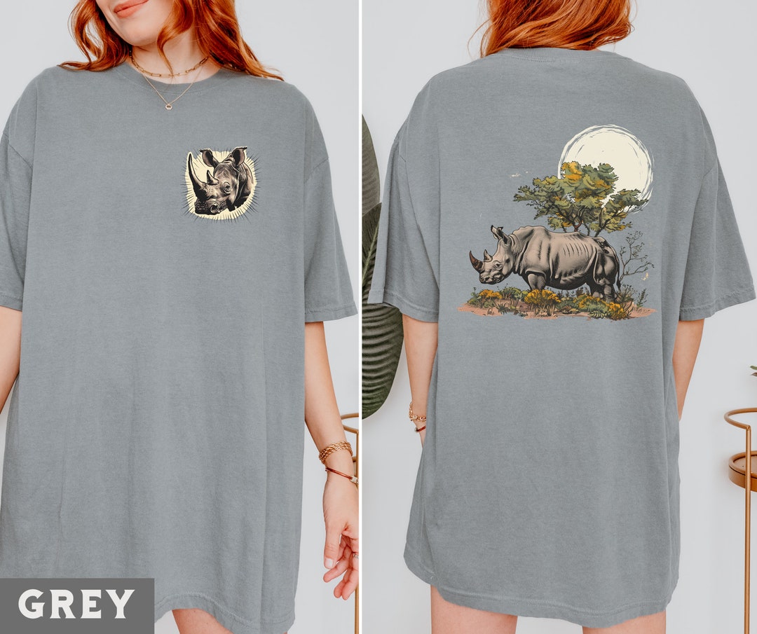 Vintage Rhino T-shirt, Youth Retro Safari Tee, Rhino Shirt for Kids ...