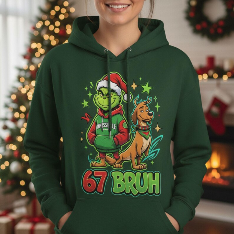 Funny Six Seven Meme Christmas Grinchmas Png, Grinch 67 Bruh Png ...