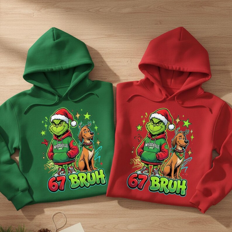 Funny Six Seven Meme Christmas Grinchmas Png, Grinch 67 Bruh Png ...