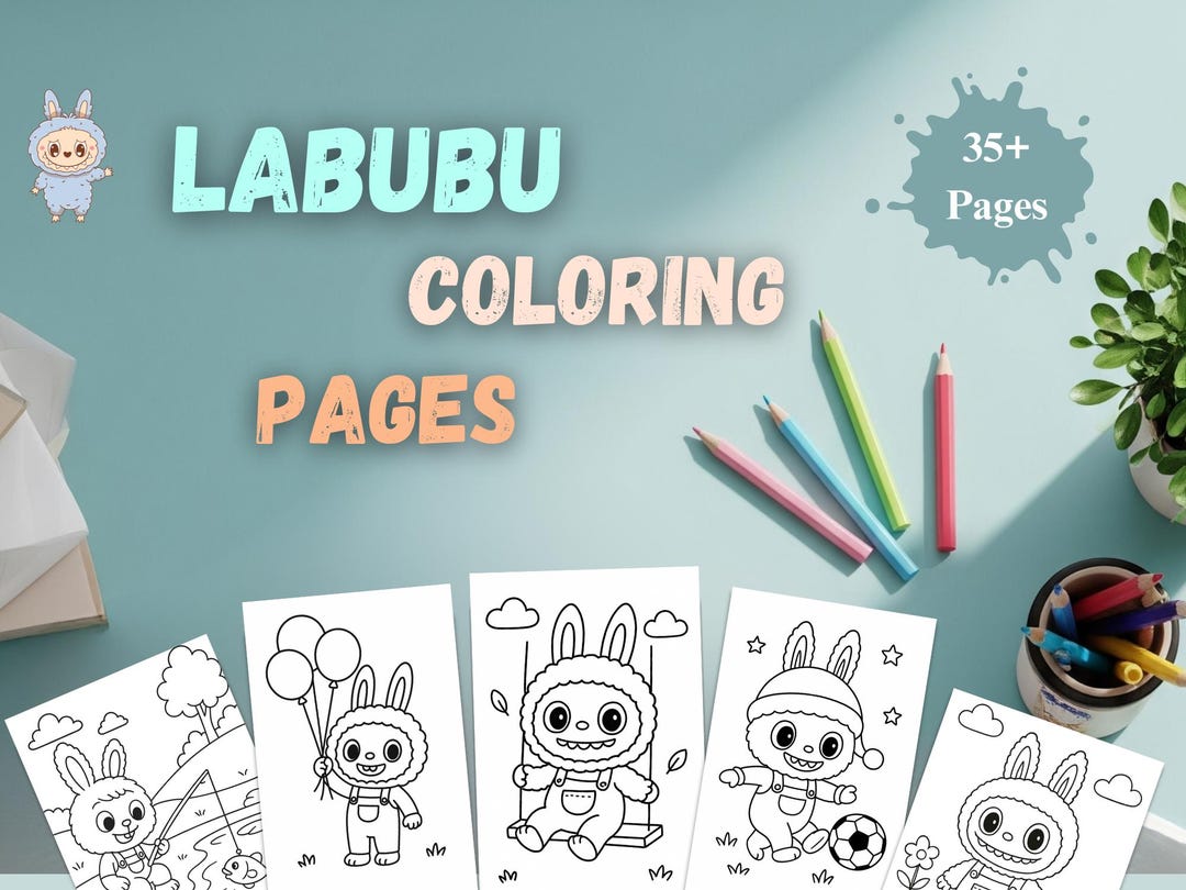 Labubu Coloring Pages 35+ Printable Educational Art Sheets (PDF) + Free ...