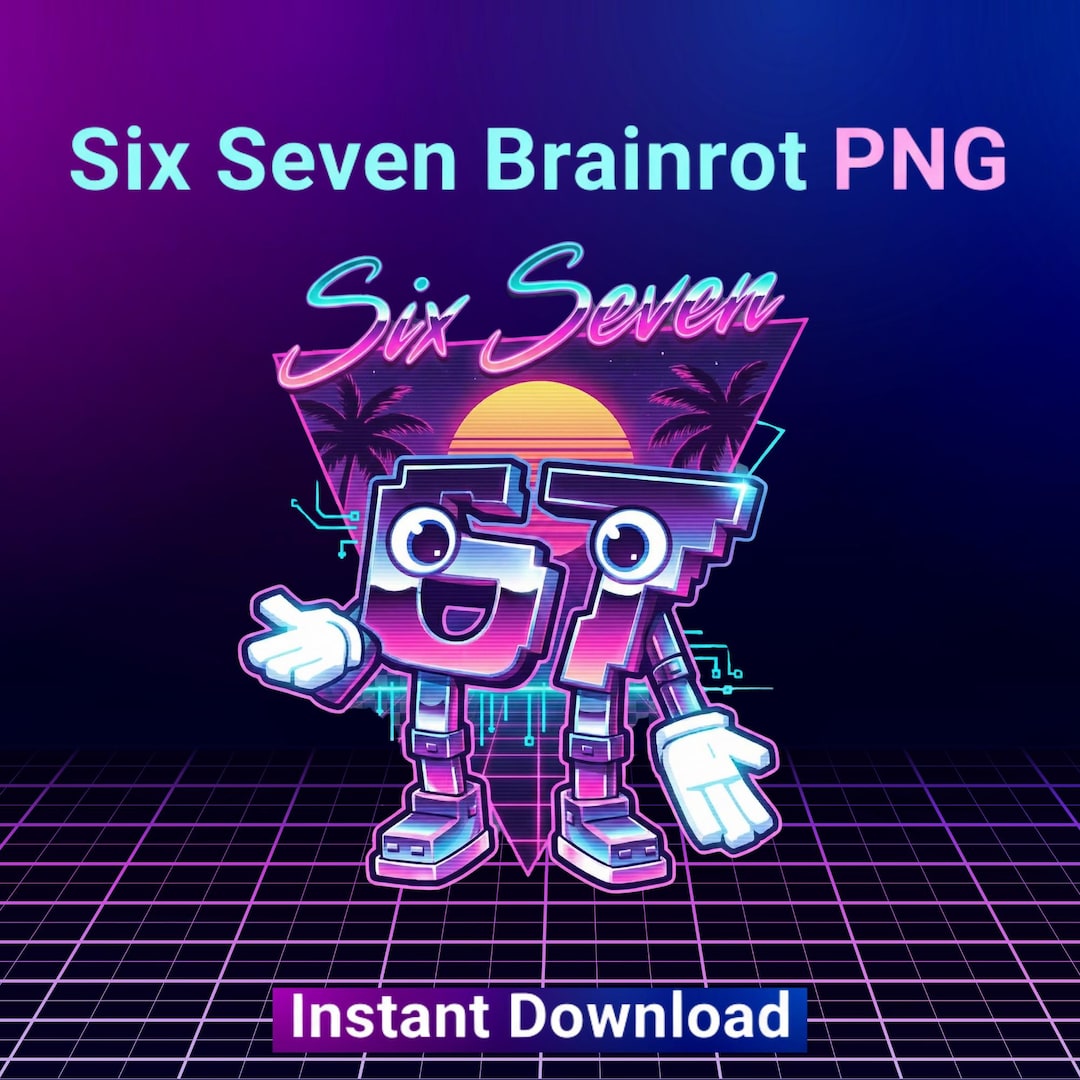 Steal a Brainrot 67 Six Seven Kids Gaming Meme PNG , Funny Dripping ...