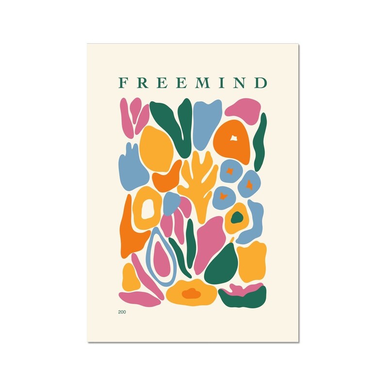 Freemind 200 Art Print, Floral Art Print, Flower Prints, Living Room ...