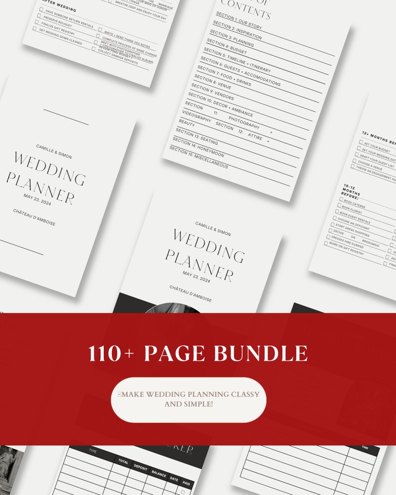 The Ultimate Wedding Day Digital Template, Edit in Canva, Wedding ...