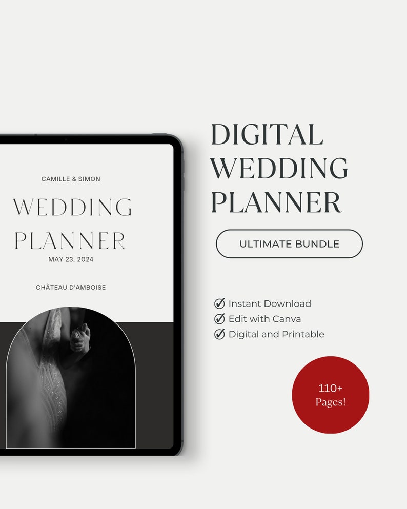 The Ultimate Wedding Day Digital Template, Edit in Canva, Wedding ...