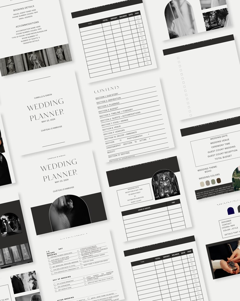 The Ultimate Wedding Day Digital Template, Edit in Canva, Wedding ...