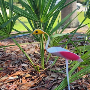 Spoon Bill With Gray Beak-garden Stake - Etsy