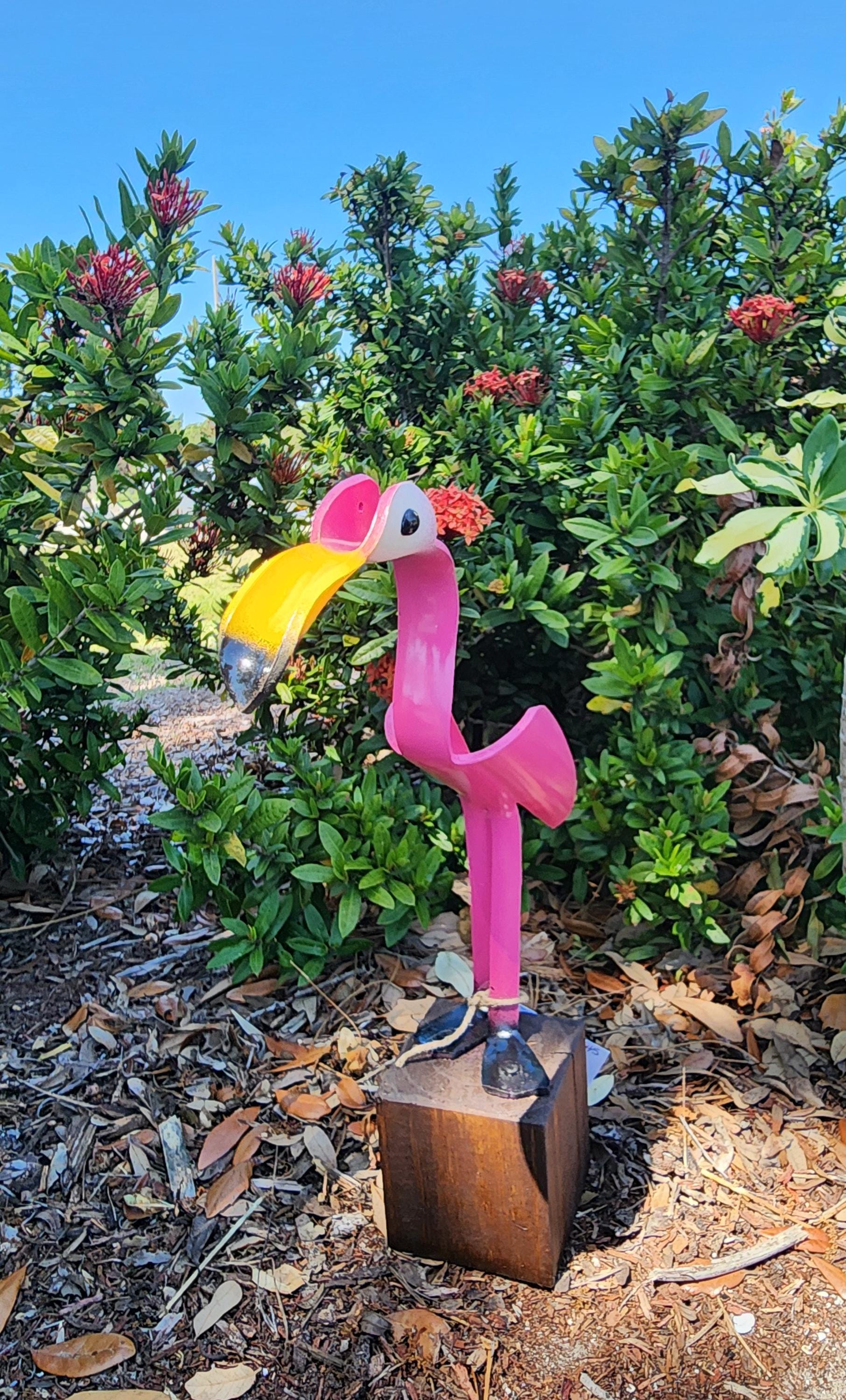 Handmade Flamingo PVC Artwork - Etsy
