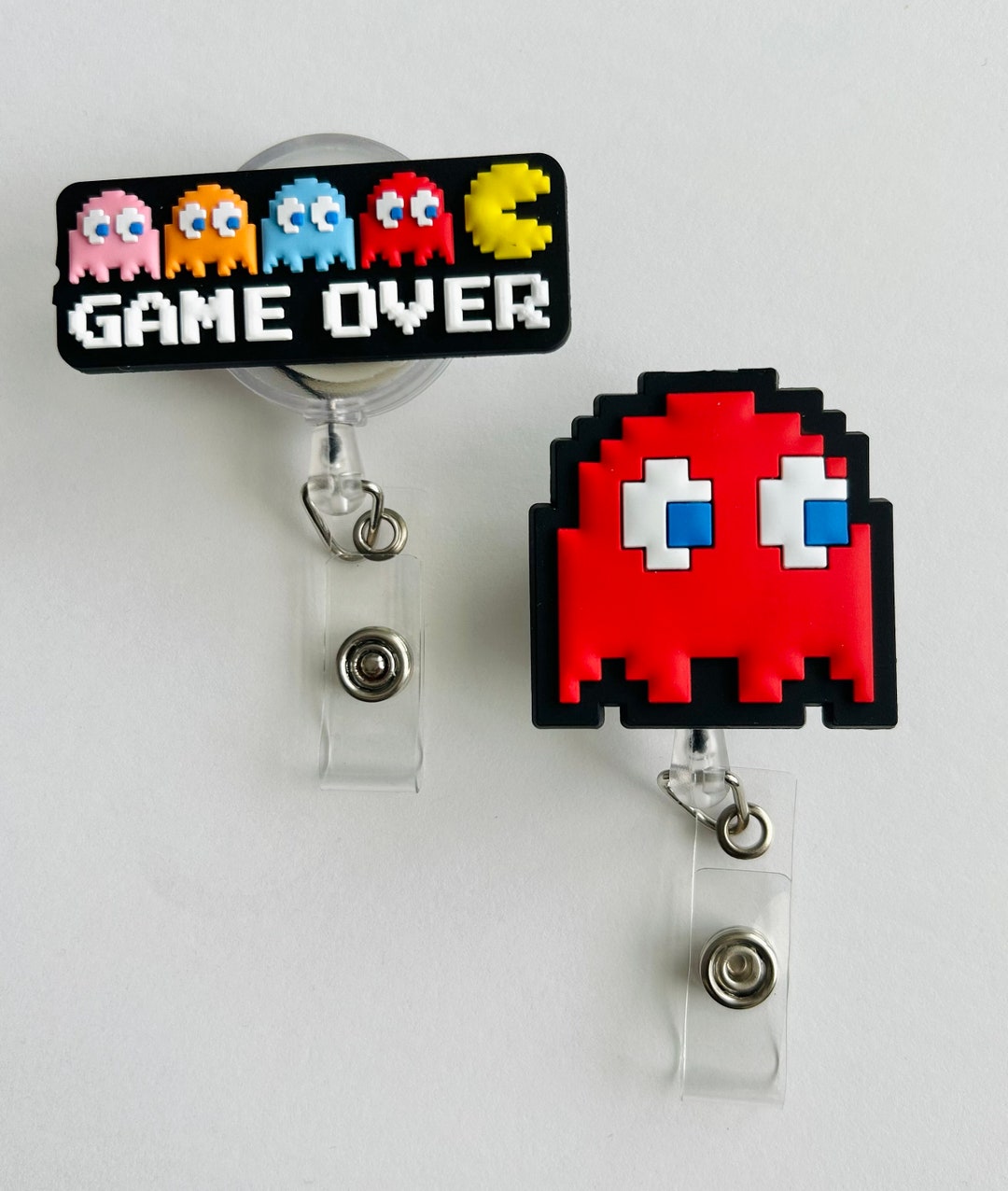 Pac-man Inspired Badge Reel | Teacher Student Badge Holder Nurse Gift ...