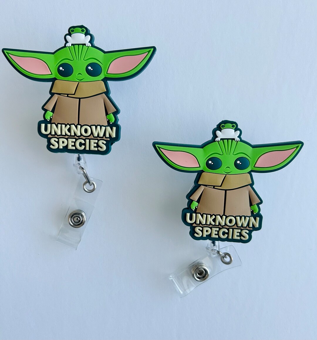 Grogu Badge Reel Teacher Student Badge Holder Nurse Gift RN Badge Clip ...