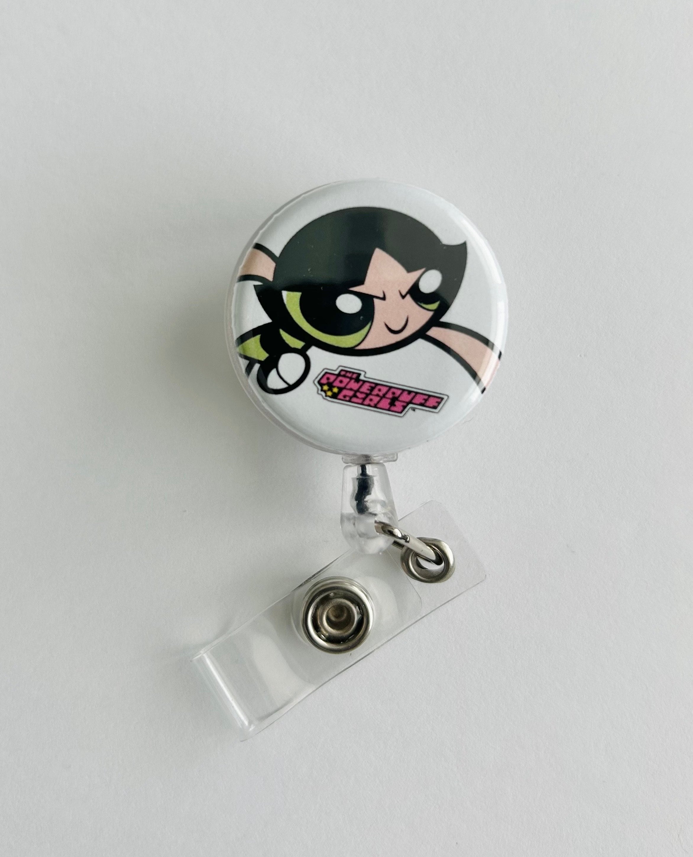 Cute Powerpuff Girls Button Clip Badge Reel Teacher Student Badge ...