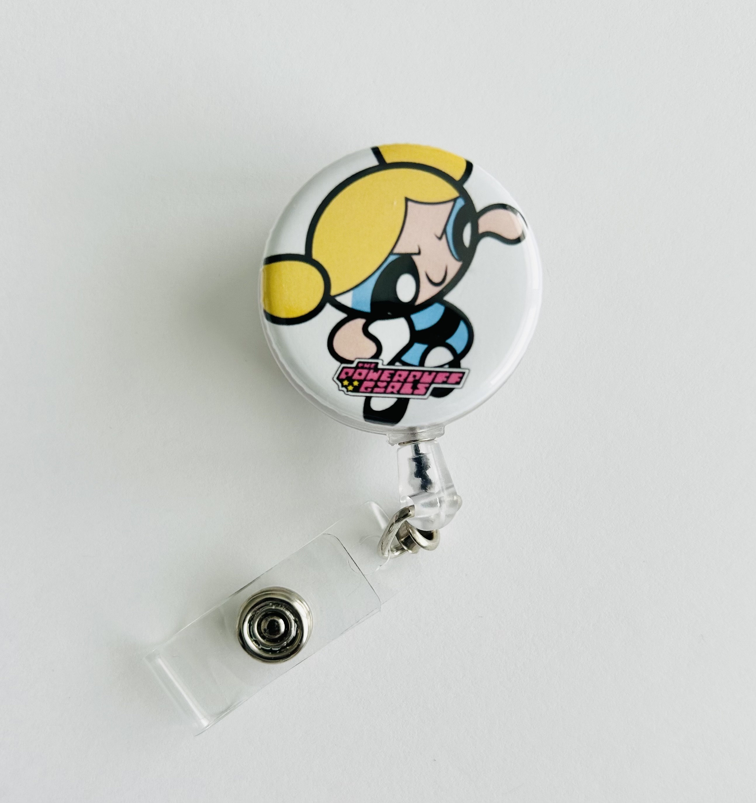 Cute Powerpuff Girls Button Clip Badge Reel Teacher Student Badge ...