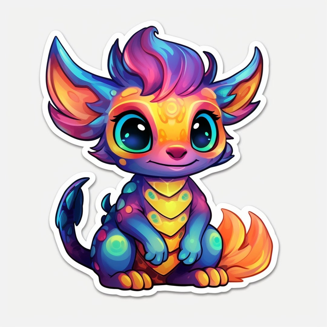 Cute Dragon Sticker - Etsy