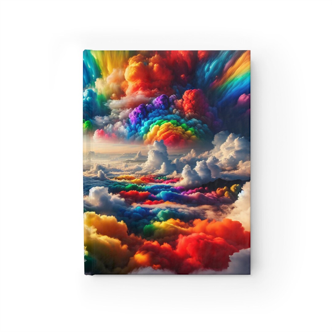Rainbow Clouds Journal Ruled Line - Etsy
