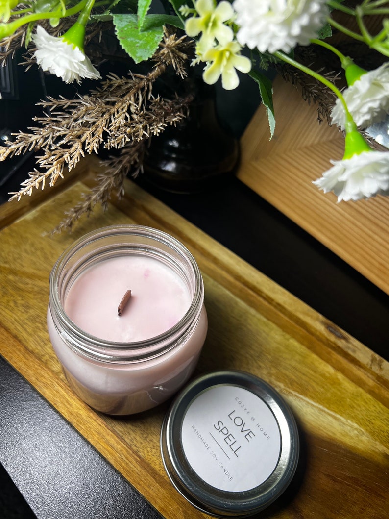 Hand Poured Soy Wax Candles Floral Candle Fresh Laundry Candle Healing ...
