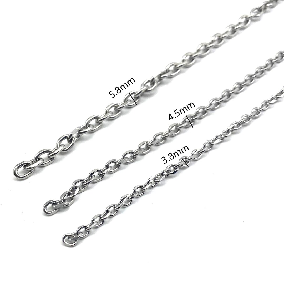 Stainless Anchor Link Cross Chain 3.8/4.5/5.8mm - Etsy