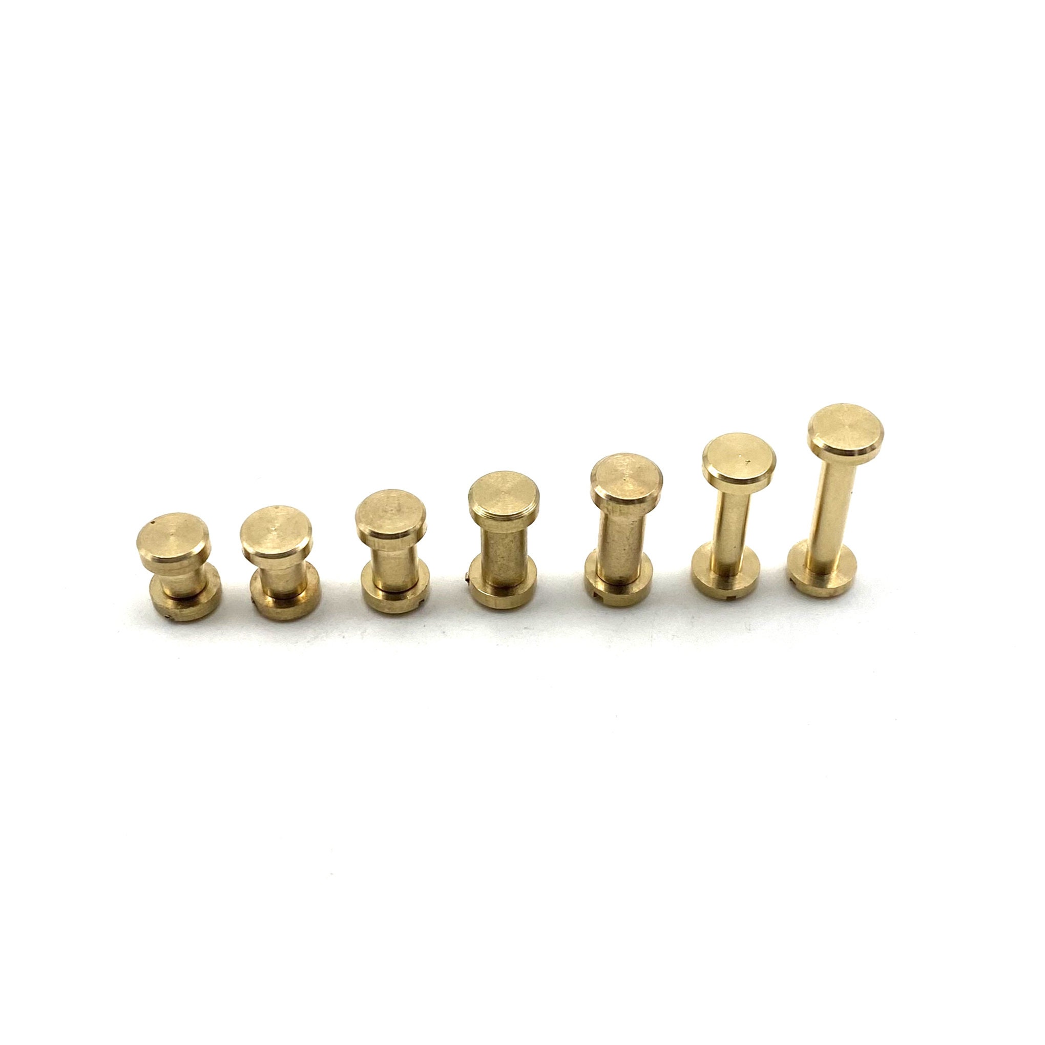 6mm Diameter Post Head Brass Chicago Screw Rivets Leather Fasten Rivets ...