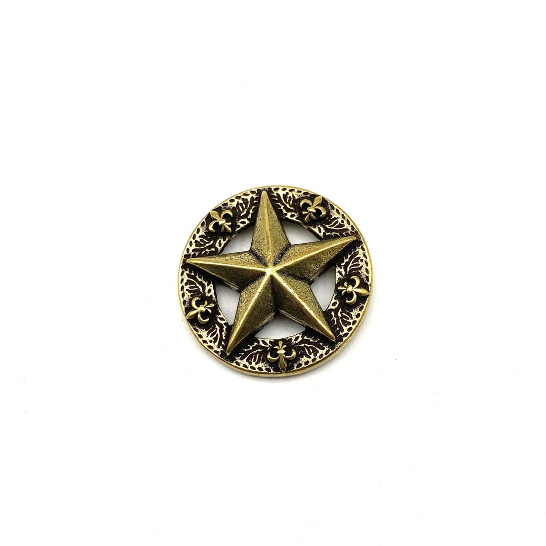 Texas Star&concho Leather Decor Screw Rivets Bag Making Hardwares Craft ...