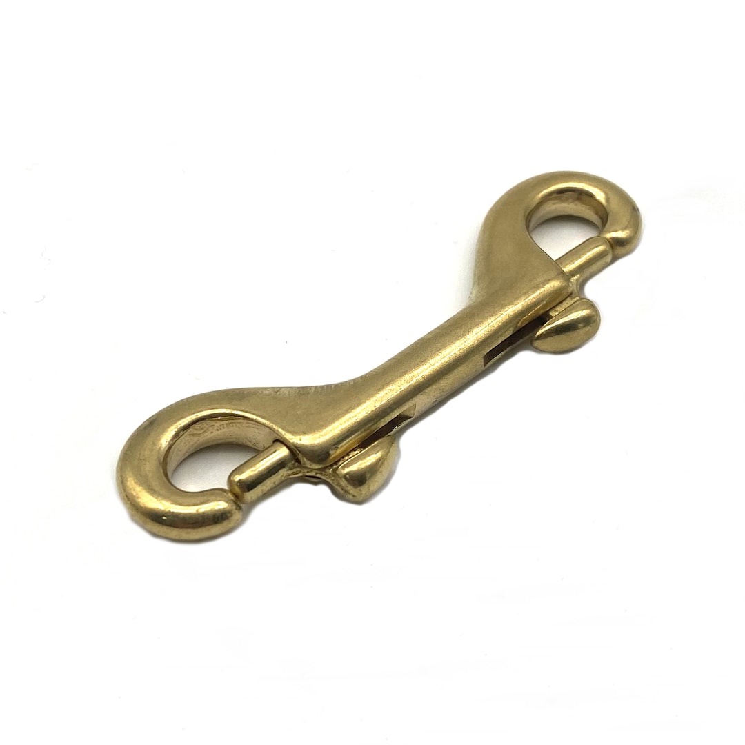 Solid Brass Double Heads Snap Clasp Dog Leash Snap Clip - Etsy